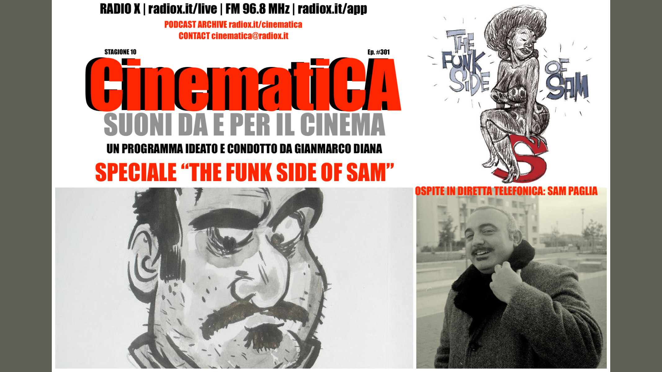 CinematiCA / Ep. #301 / SPECIALE “The Funk Side Of Sam”